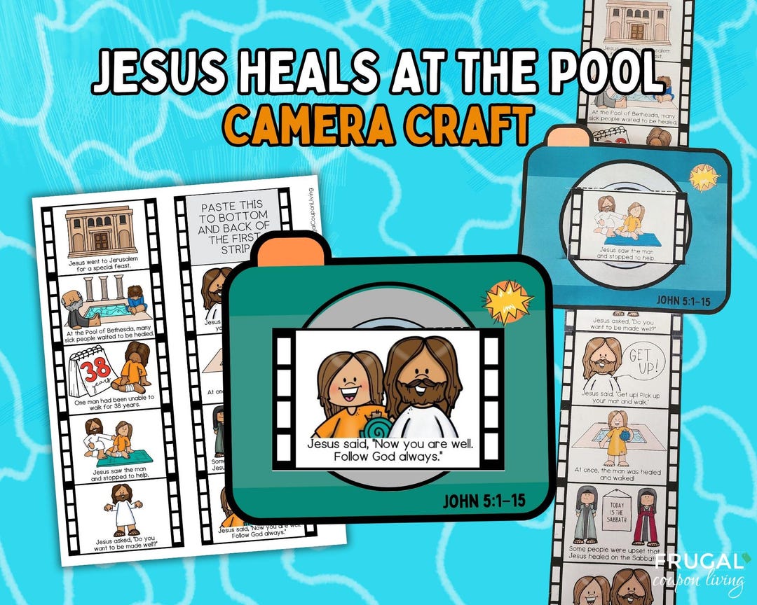 Jesus Heals at the Pool of Bethesda Bible Story Camera Craft, John 5:1 ...