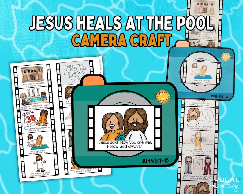 Jesus Heals at the Pool of Bethesda Bible Story Camera Craft, John 5:1 ...
