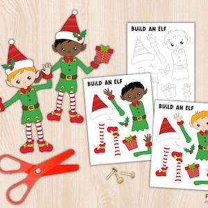 Adorable Elf Template Craft Kit Printables | DIY Elf Doll Fun Christmas ...