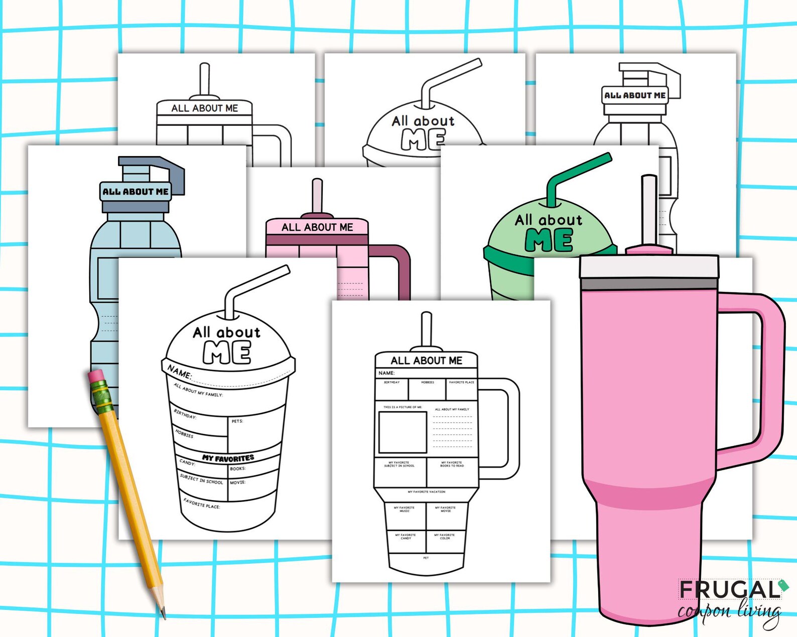 All About Me Water Bottle Worksheets, Get-to-know-you First Week of ...