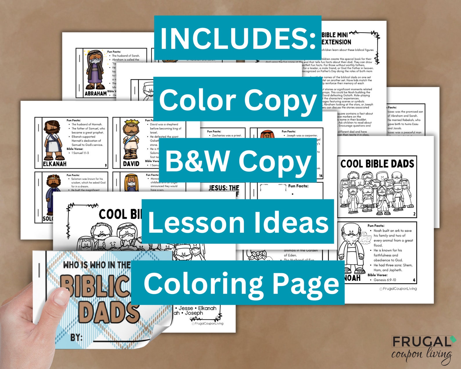 Men of the Bible Printable Mini Book, DIY Dads of the Bible Activity ...