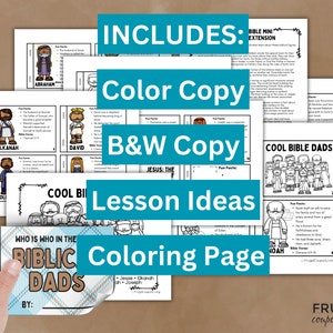 Men of the Bible Printable Mini Book, DIY Dads of the Bible Activity ...