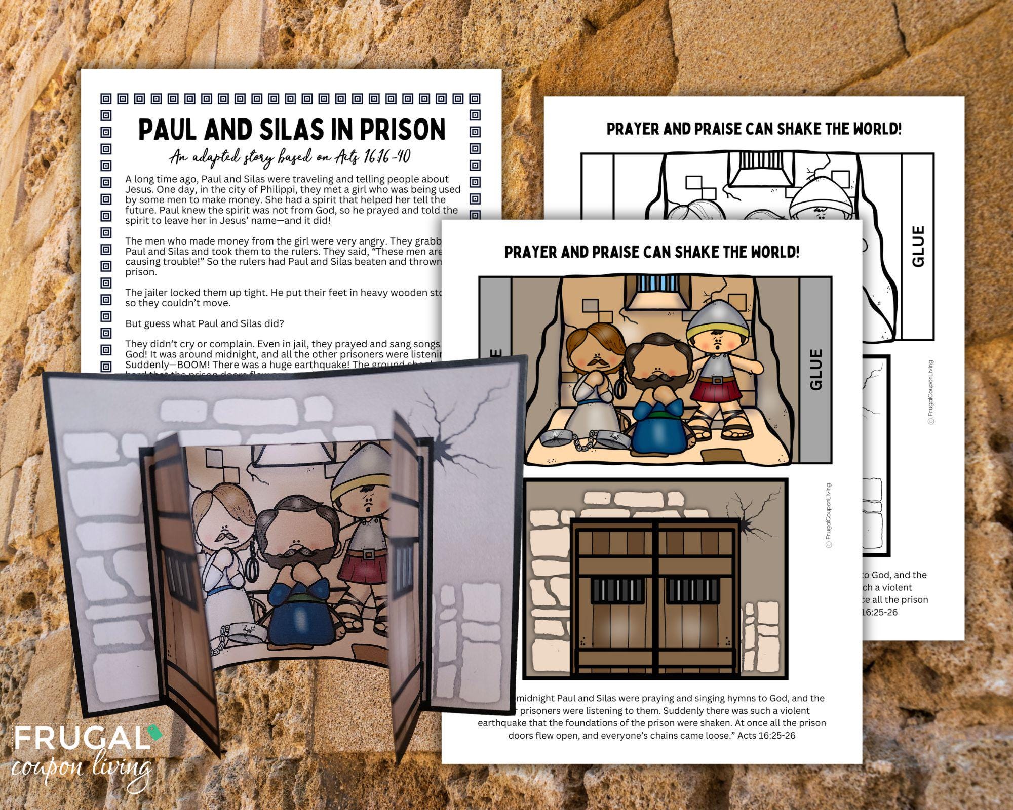 Paul and Silas in Prison Craft for Kids, Paul the Apostle Bible Craft ...