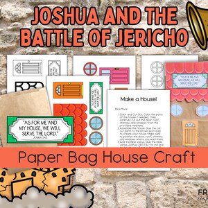 Joshua and the Battle of Jericho Craft Bundle for Kids, 10 Sunday ...