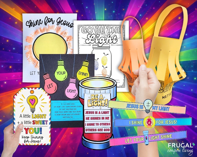 VBS Light Theme Craft Bundle for Kids, Let Your Light Shine Bible ...