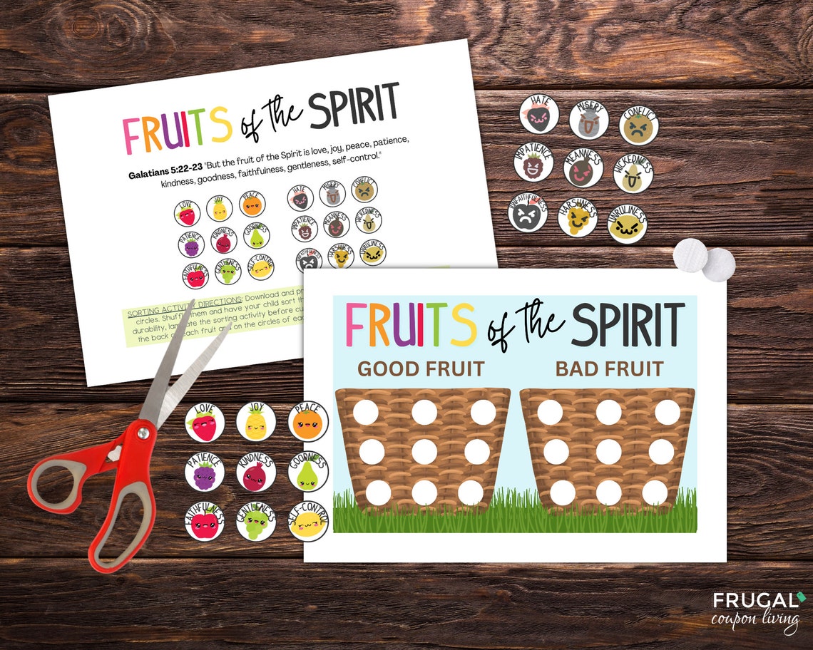 Fruits of the Spirit Worksheet PDF | Fruit of the Holy Spirit Galatians ...