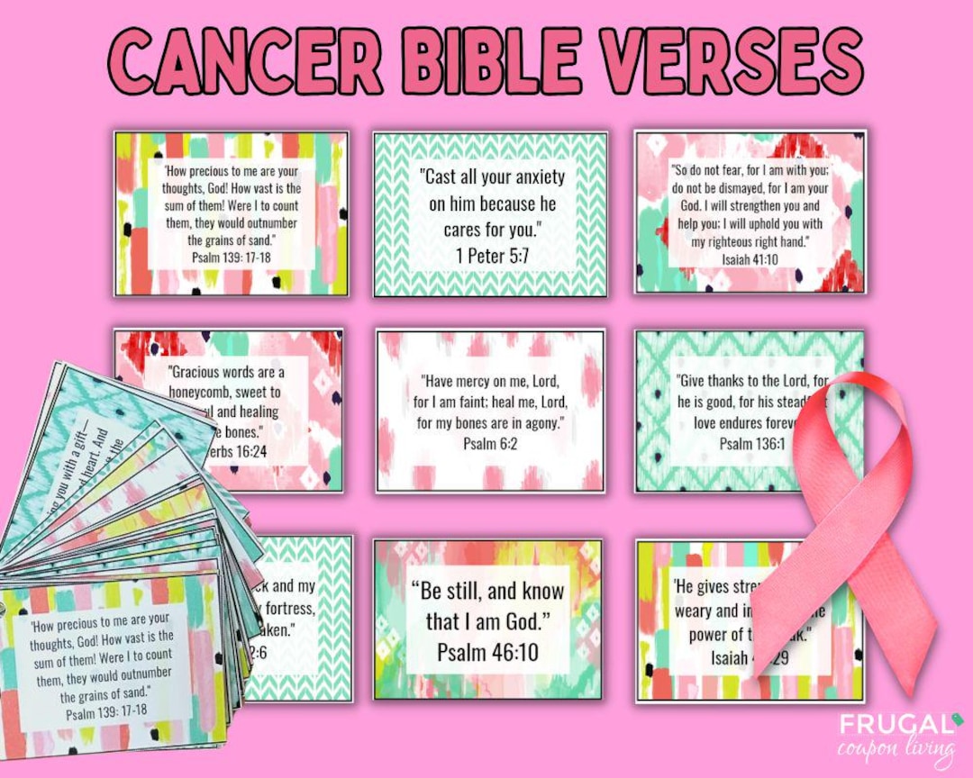 36 Cancer Bible Verse Cards, Gift for Friend With Cancer, Scripture ...