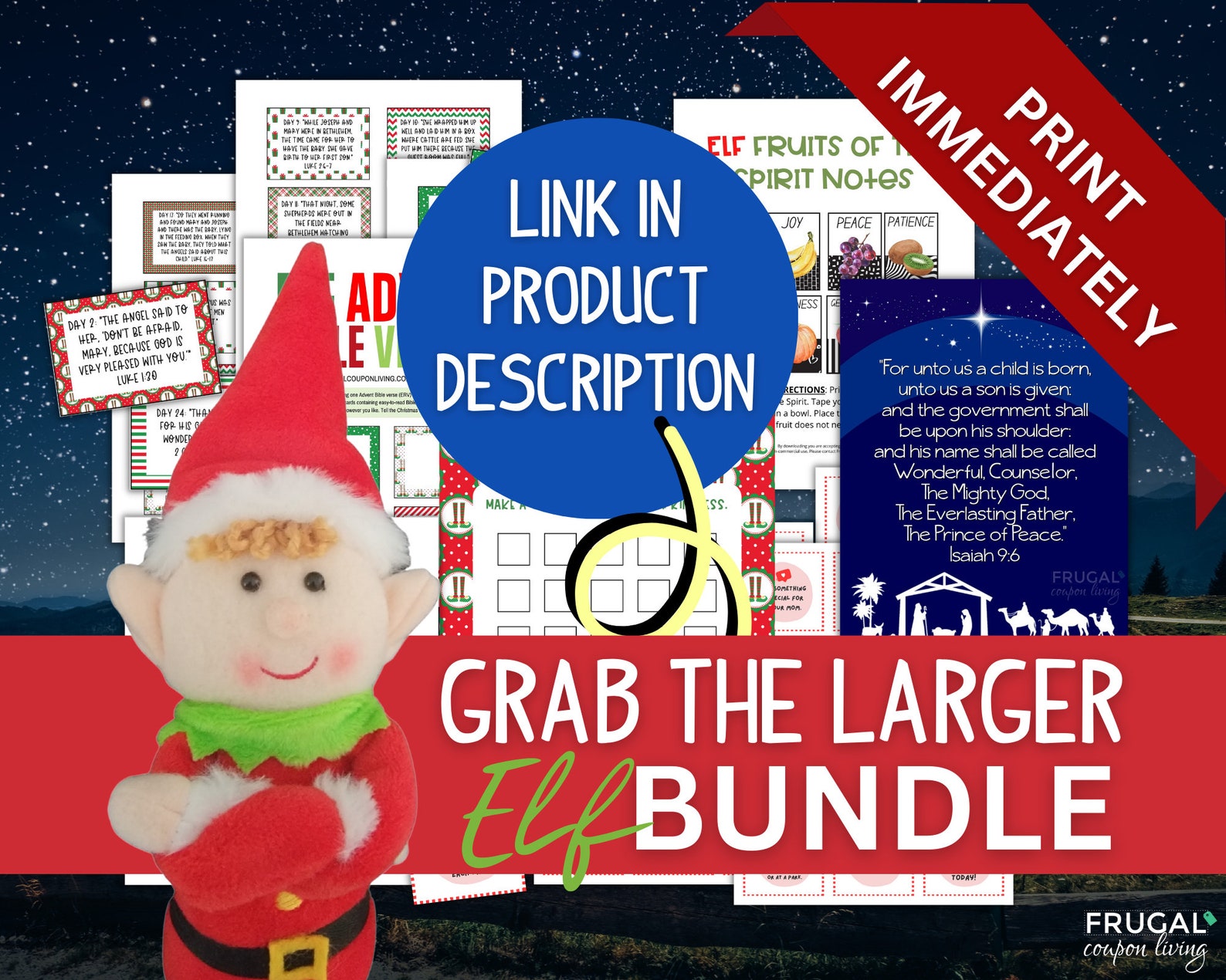 Give a Hand Day Elf Prop Printable Encourage Good Deeds This - Etsy