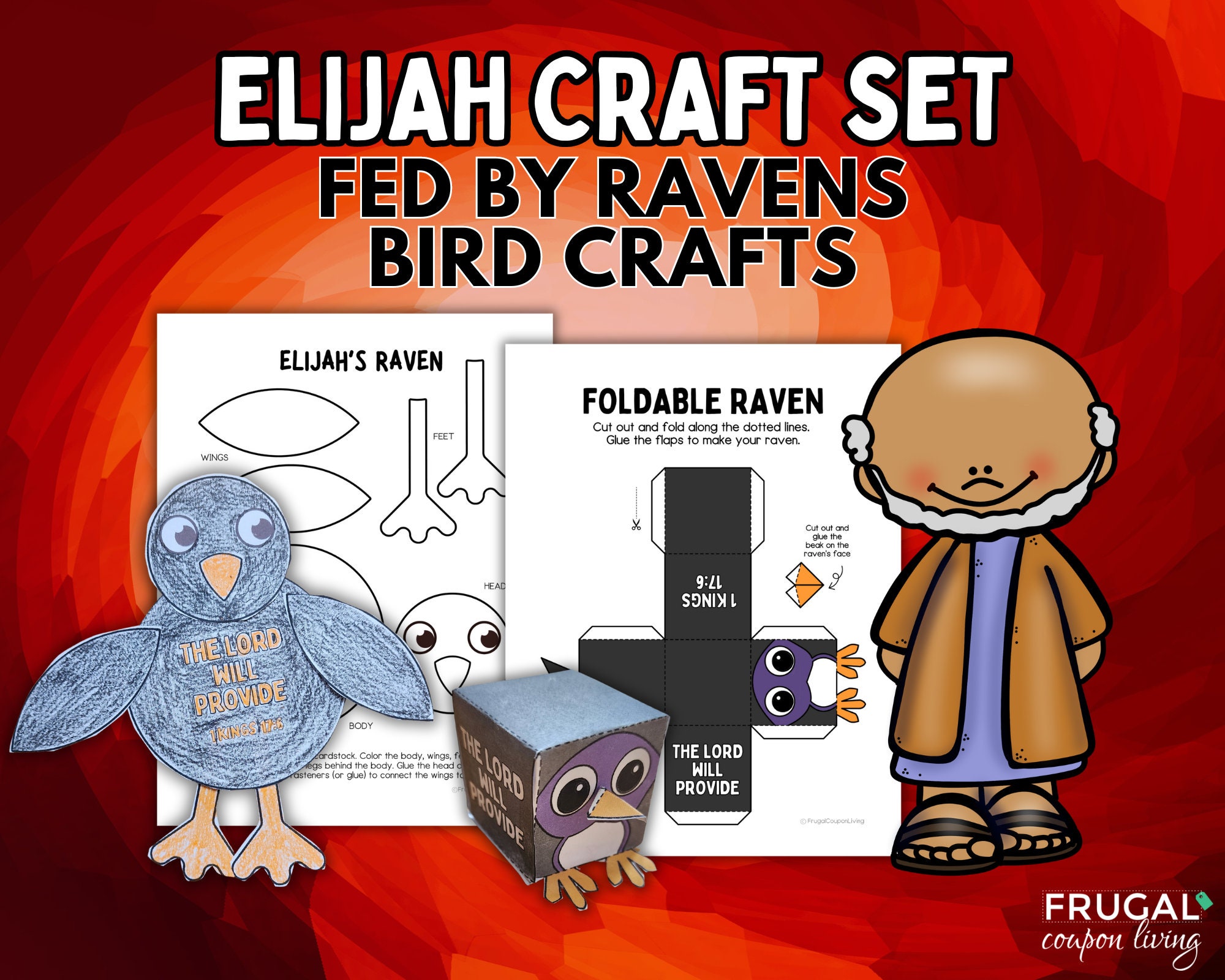 Elijah Crafts Bundle for Kids, 1 Kings Elijah & the Prophets of Baal ...