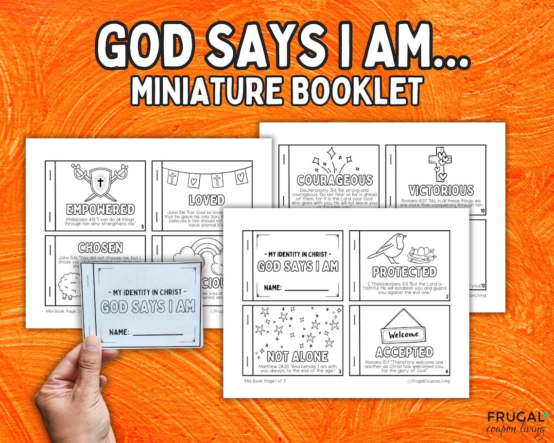 My Identity in Christ Craft Set for Kids, God Says I Am Scriptures Set ...