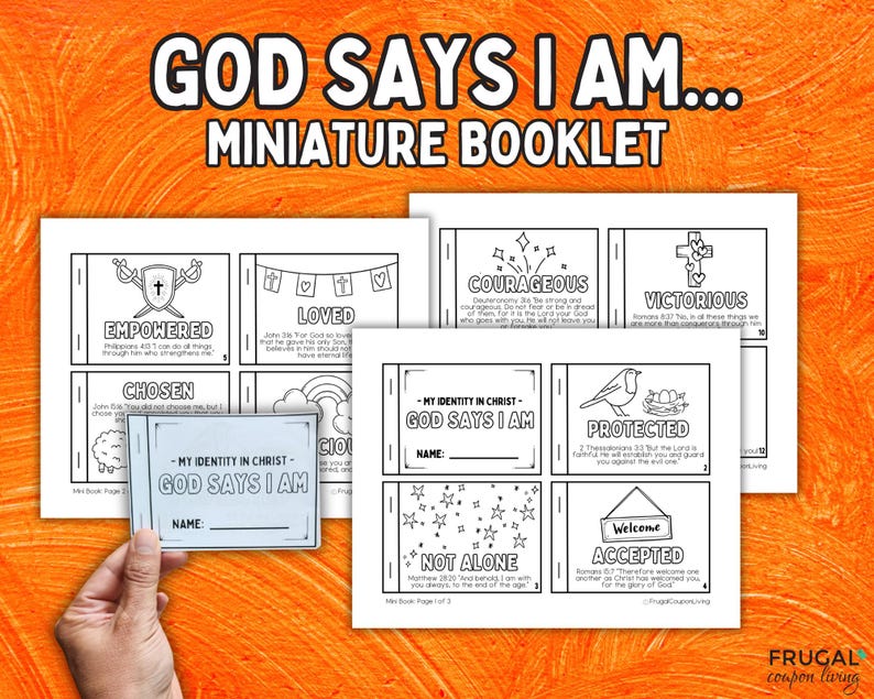 My Identity in Christ Craft Set for Kids, God Says I Am Scriptures Set ...