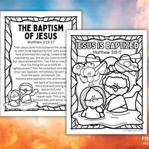 Jesus is Baptized Coloring Wheel Craft for Kids, John the Baptist ...