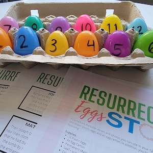 Resurrection Eggs Bible Verses Printable, 12 Days of Easter Countdown ...