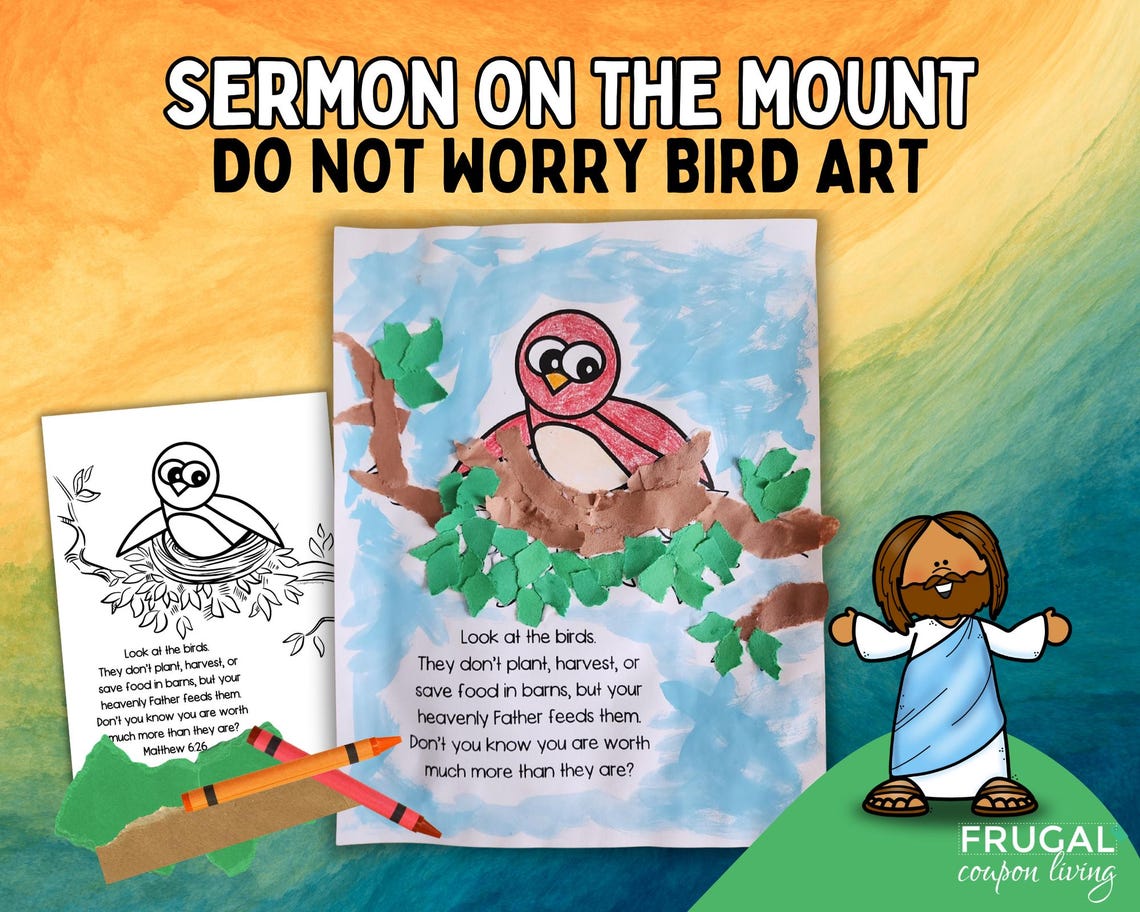 Jesus' Sermon on the Mount Craft Set - 10 Printable Bible Crafts for ...