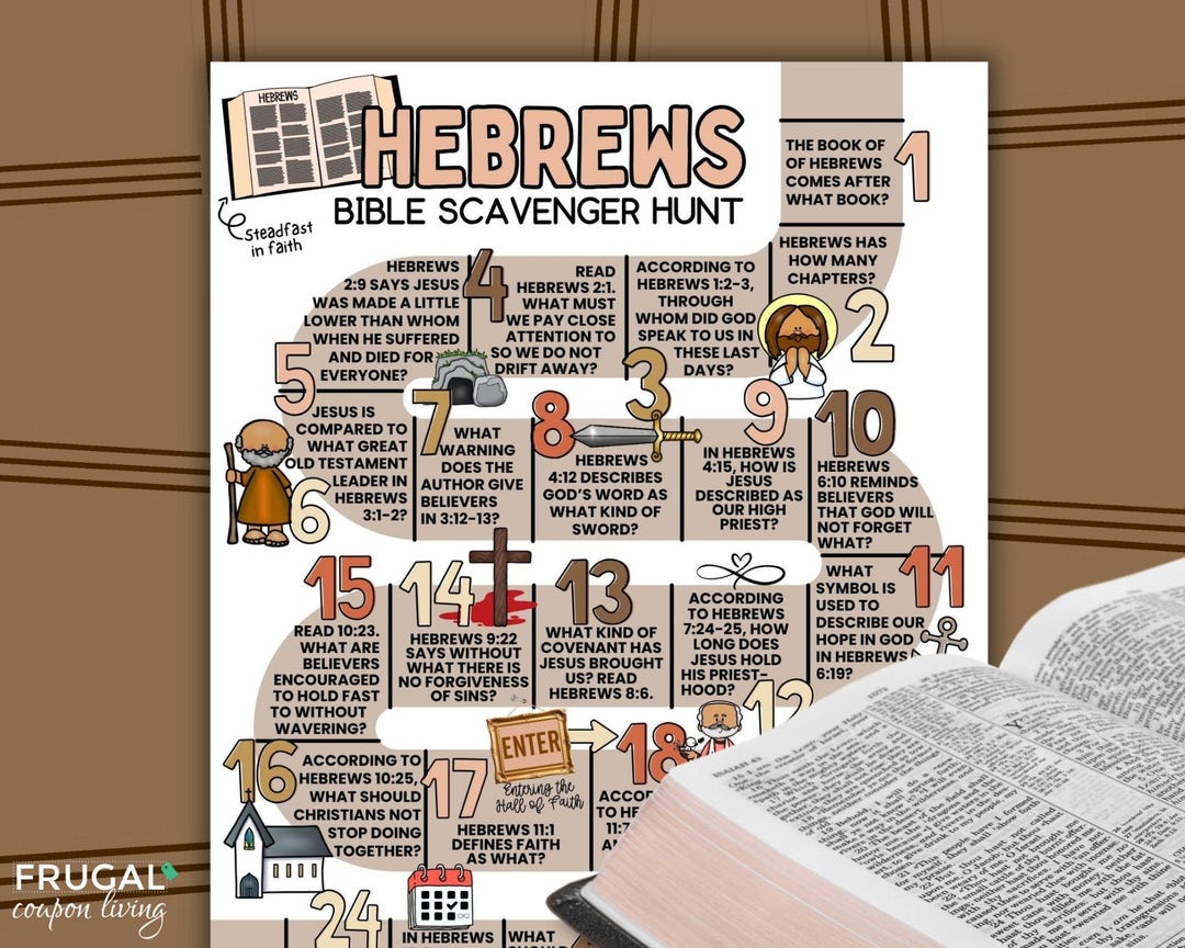 Hebrews Bible Scavenger Hunt, General Letters New Testament Bible ...