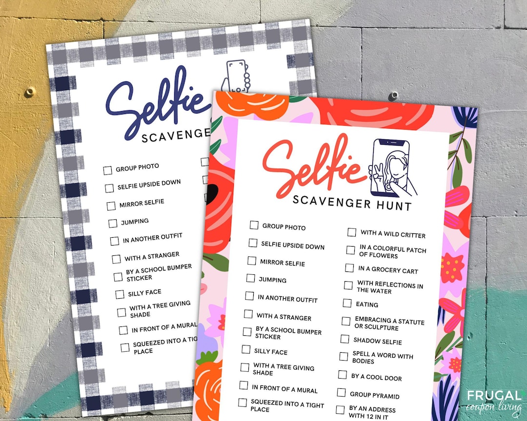 Selfie Scavenger Hunt, Editable Photo Scavenger Hunt for Public Places ...