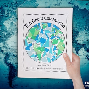 The Great Commission of Jesus Church Activity Sheets for Kids,- Matthew ...