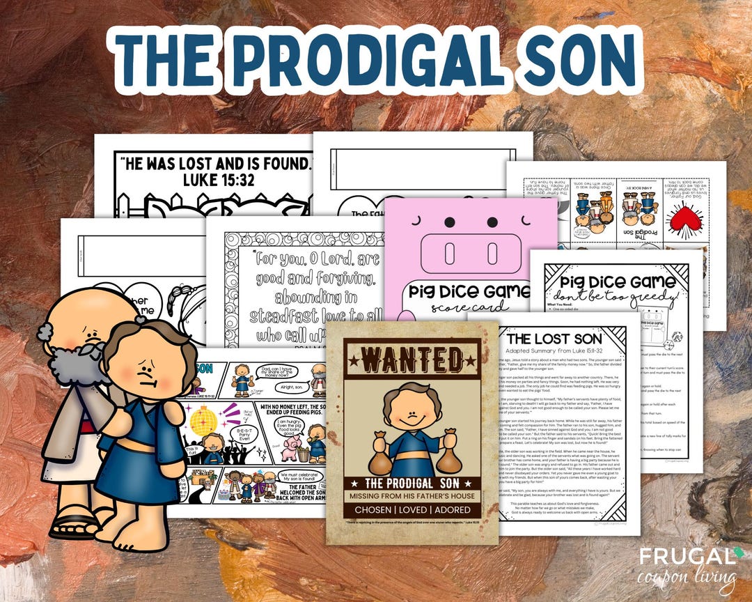 The Prodigal Son Craft Bundle for Kids, Luke 15 the Lost Sonbible ...