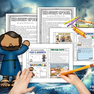 Paul the Apostle Mini Story Book Printable, Kids' Character of Paul in ...