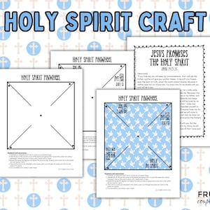 Holy Spirit Craft Pinwheel Template Printable, Jesus Promises the Holy ...