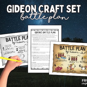Gideon Craft Bundle for Kids, Judges 6-8 Gideon's Army of 300 Bible ...