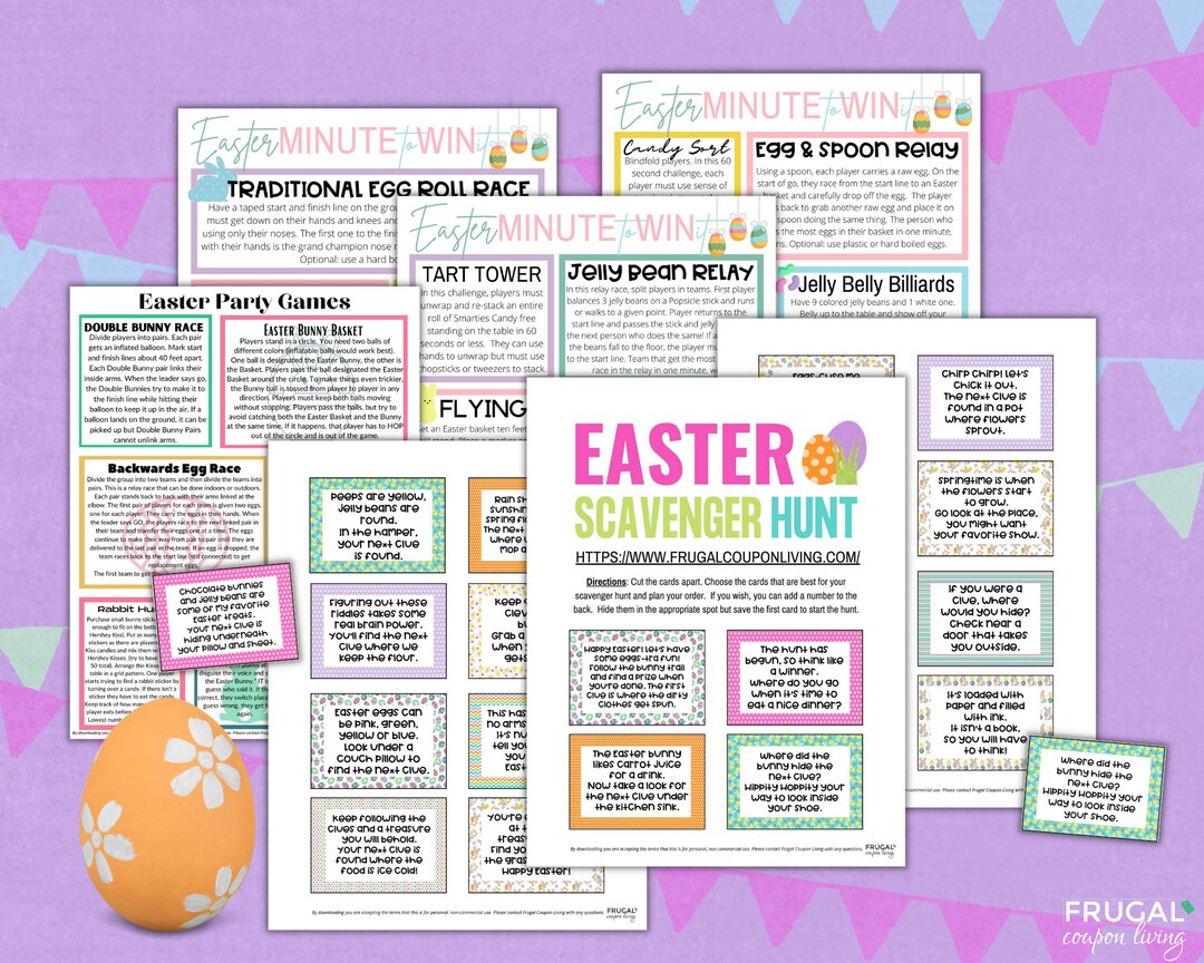 24 Easter Party Games for Kids and Adults | Fun Easter Games Set ...
