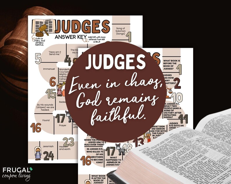 Judges Bible Scavenger Hunt, Book of Judges Bible Study Activity, Old ...