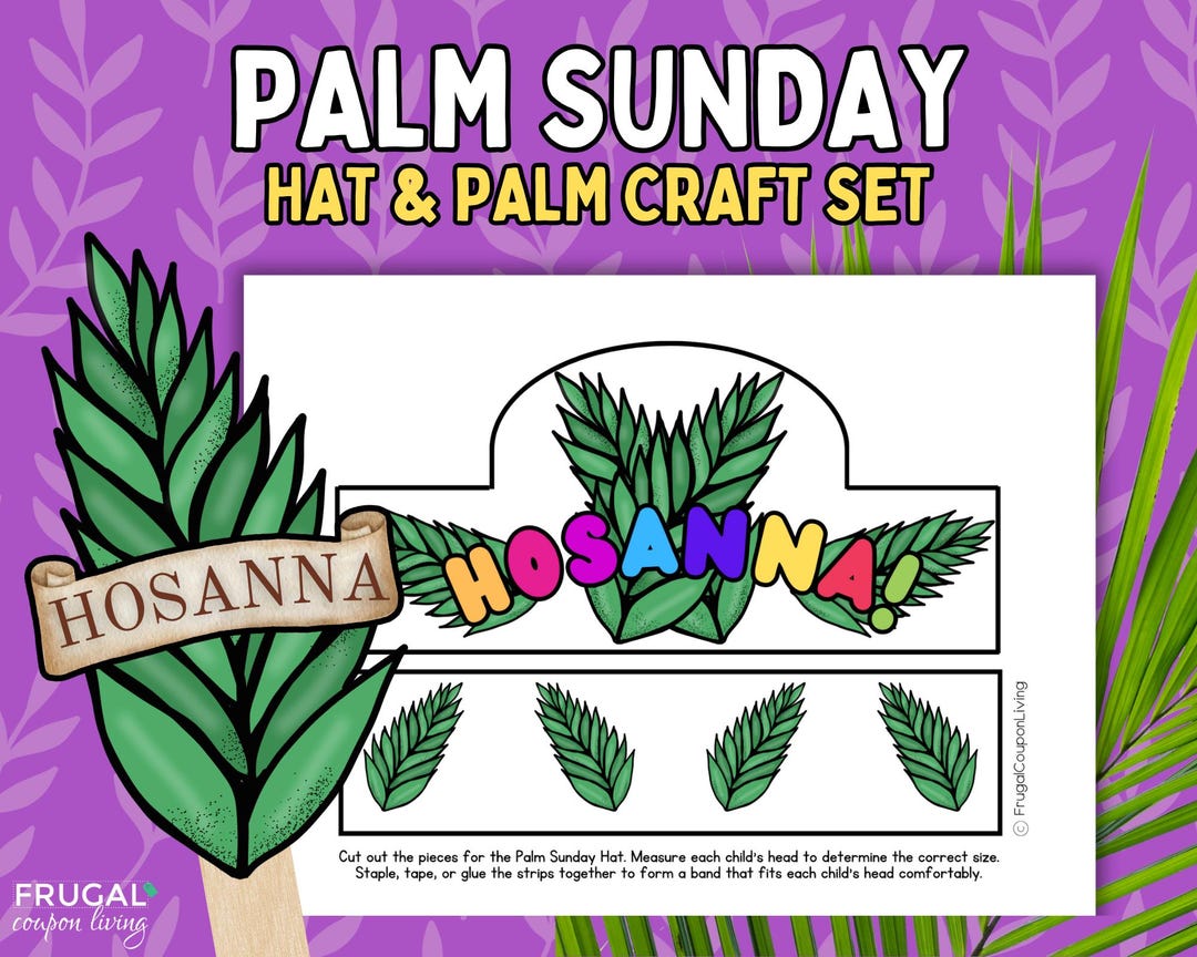 Palm Sunday Craft for Kids, Hosanna Palm Craft Printable With Hosanna ...