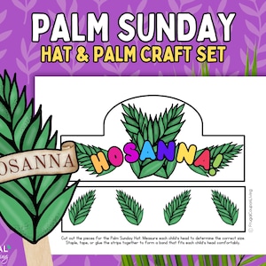 Palm Sunday Craft for Kids, Hosanna Palm Craft Printable With Hosanna ...