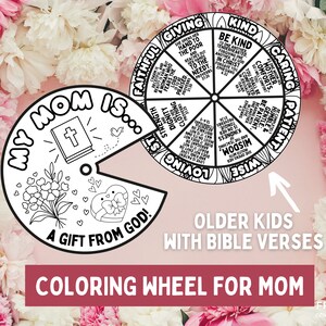Mother's Day Craft Spinner Wheel, DIY Christian Gift for Mom Printable ...