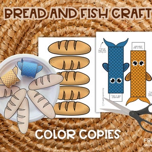 Bread and Fish Jesus Craft for Kids, 3-D Children's Church Activity ...