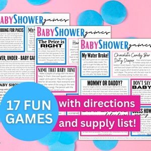 Baby Shower Games Printable Gender Reveal Games 17 Fun Baby Shower ...