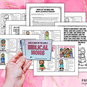 Women of the Bible Printable Mini Book, DIY Moms of the Bible Activity ...
