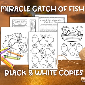 Miraculous Catch of Fish Bible Story Craft, John 21:1-14 Miracle of ...