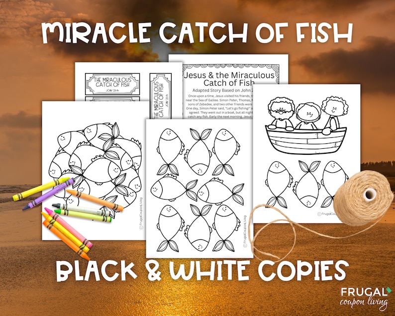 Miraculous Catch of Fish Bible Story Craft, John 21:1-14 Miracle of ...