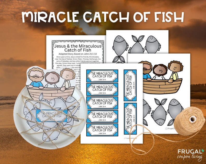 Miraculous Catch of Fish Bible Story Craft, John 21:1-14 Miracle of ...