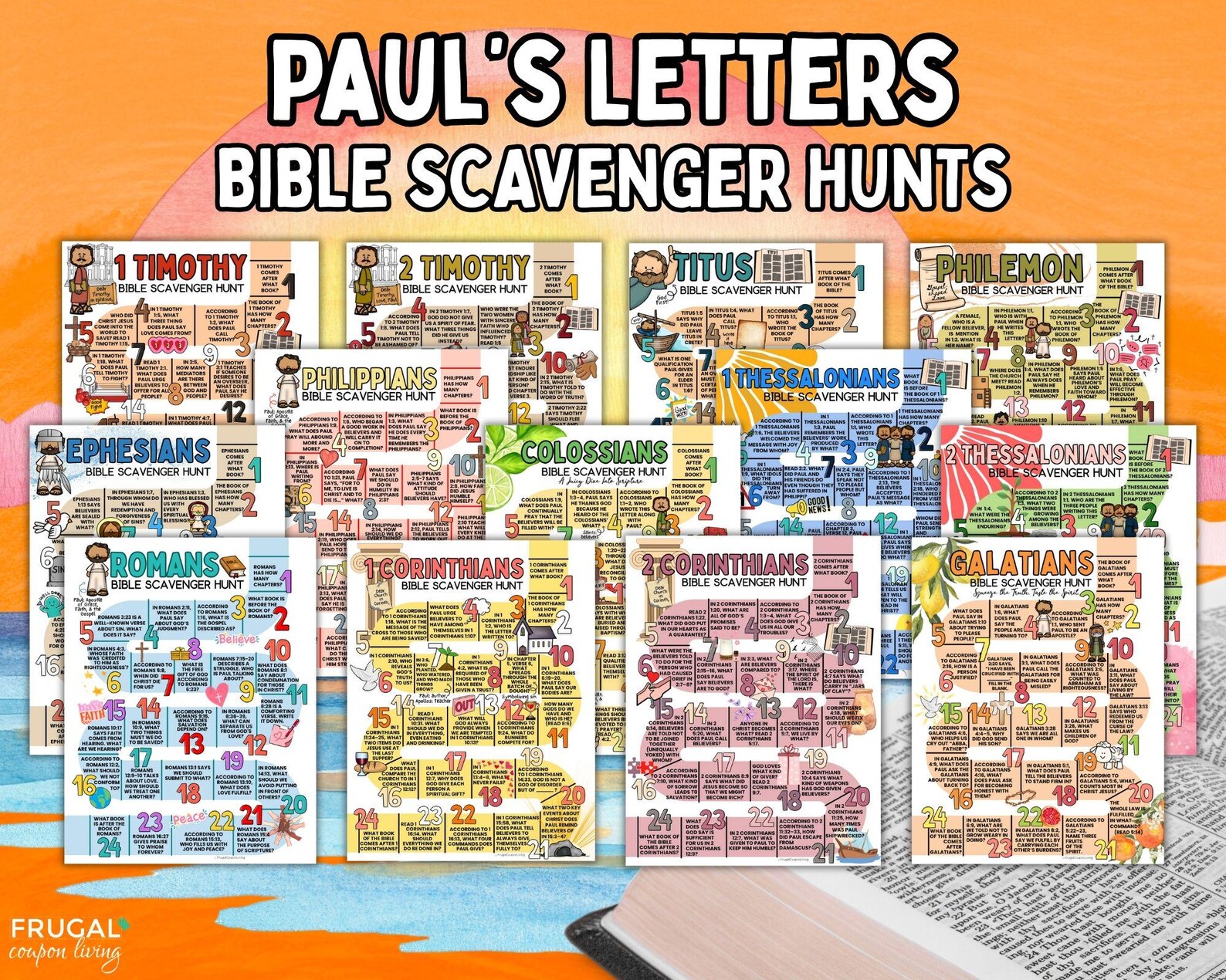 New Testament Bible Scavenger Hunt Bundle, Full Bible Study Set of 27 ...