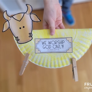 Moses Golden Calf Craft Printable for Kids, the Ten Commandments Craft ...