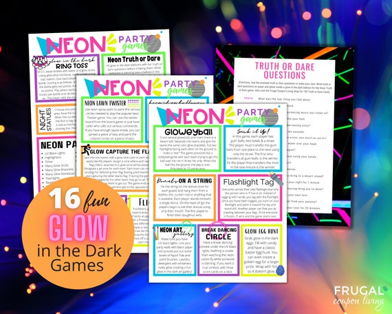 Glow in the Dark Party Ideas | 16 Fun Neon Birthday Party Games ...