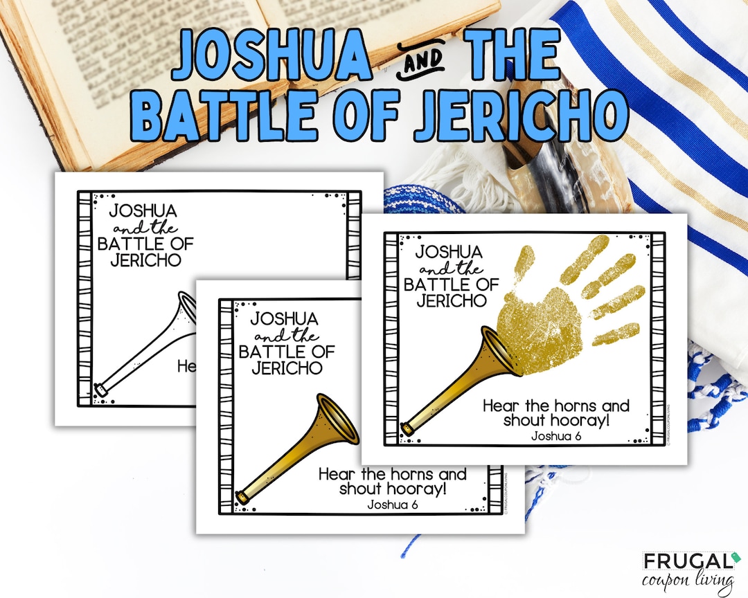 Joshua and the Battle of Jericho Handprint Art, Printable Shofar ...