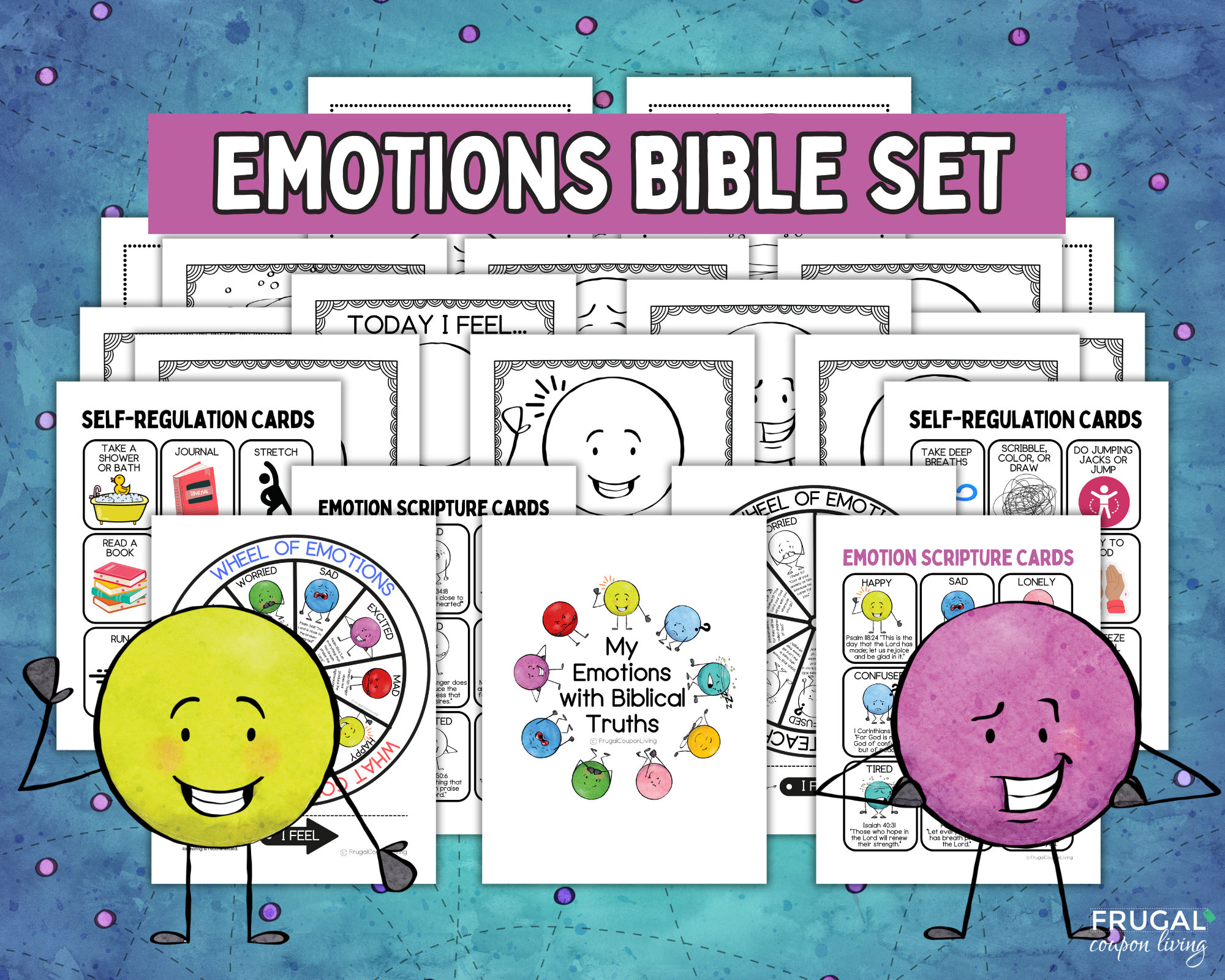Biblical Emotions Wheel-printable, Mindfulness With Christ Feelings ...