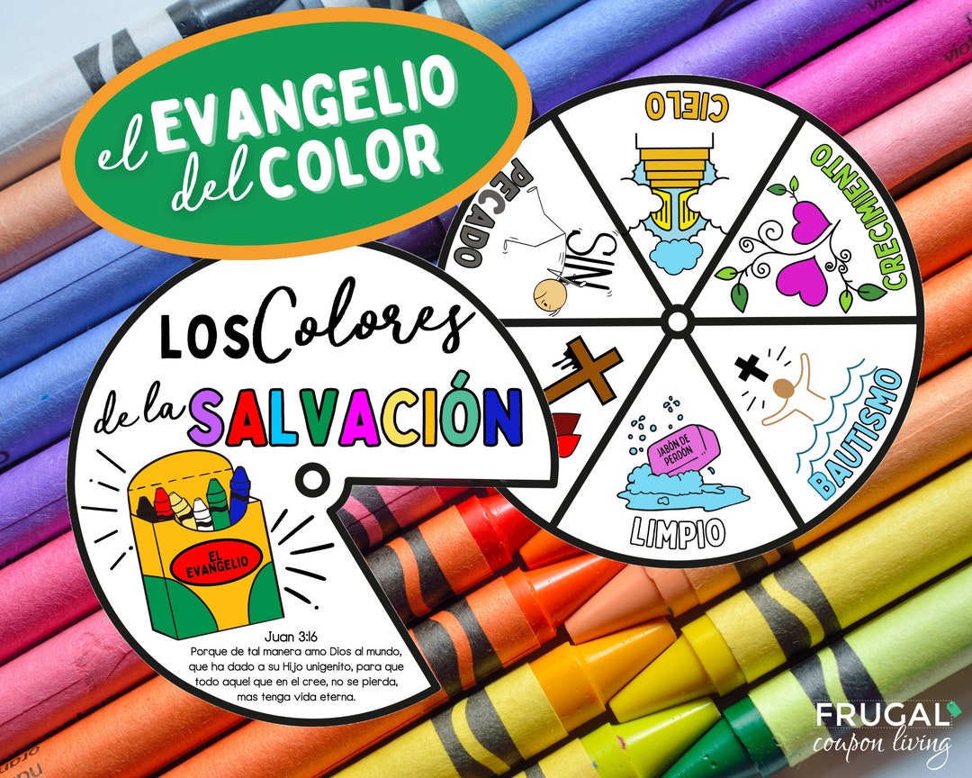 Gospel of Salvation Coloring Wheel Spanish, the Color Gospel Wheel ...
