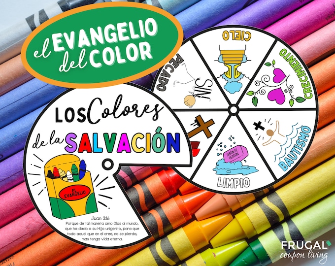 Gospel of Salvation Coloring Wheel Spanish, the Color Gospel Wheel ...