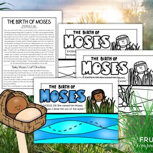 Birth of Moses Craft for Kids | Exodus 2 Bible Lesson | Nile, Pharaoh ...