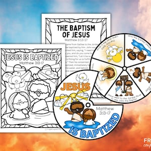 Jesus is Baptized Coloring Wheel Craft for Kids, John the Baptist ...