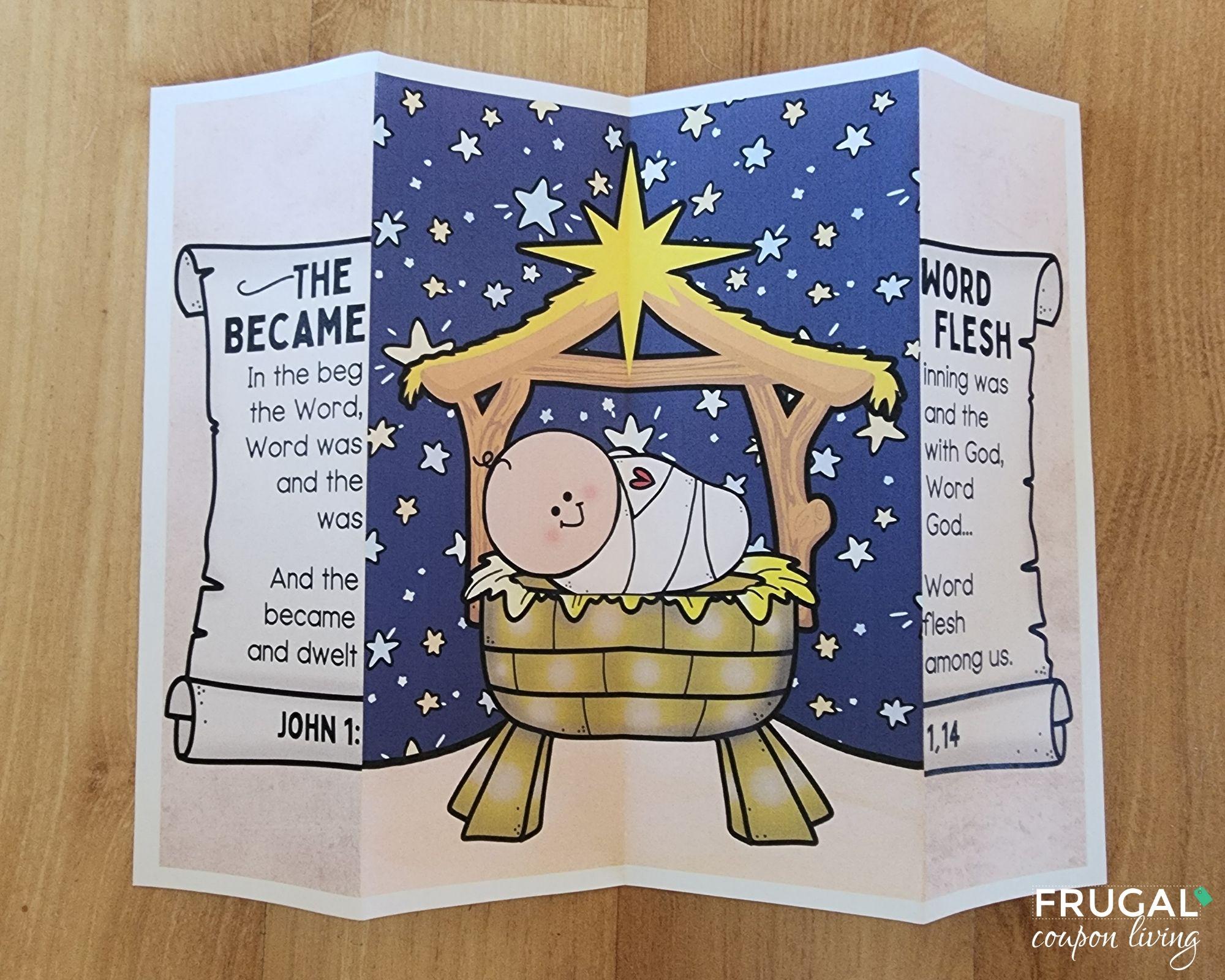 The Word Became Flesh Scroll Craft John 1, Nativity Bible Craft for ...