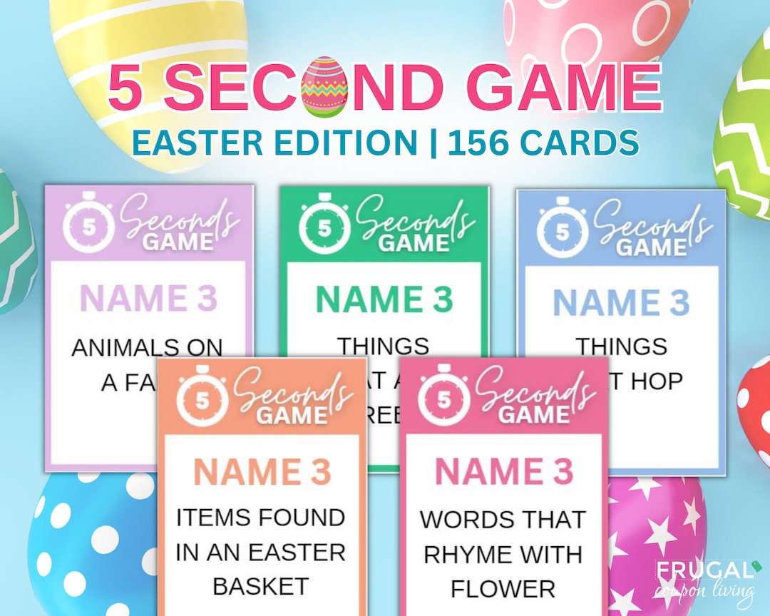 5 Second Game for Easter | Easter Trivia Game | 156 Printable Easter ...