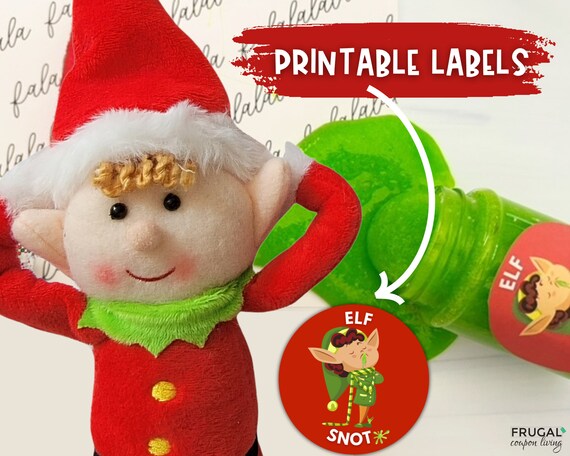 Elf Snot Label Printables Funny Elf Christmas Activity for - Etsy