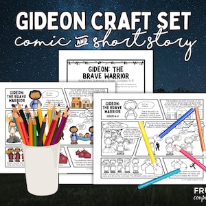 Gideon Craft Bundle for Kids, Judges 6-8 Gideon's Army of 300 Bible ...