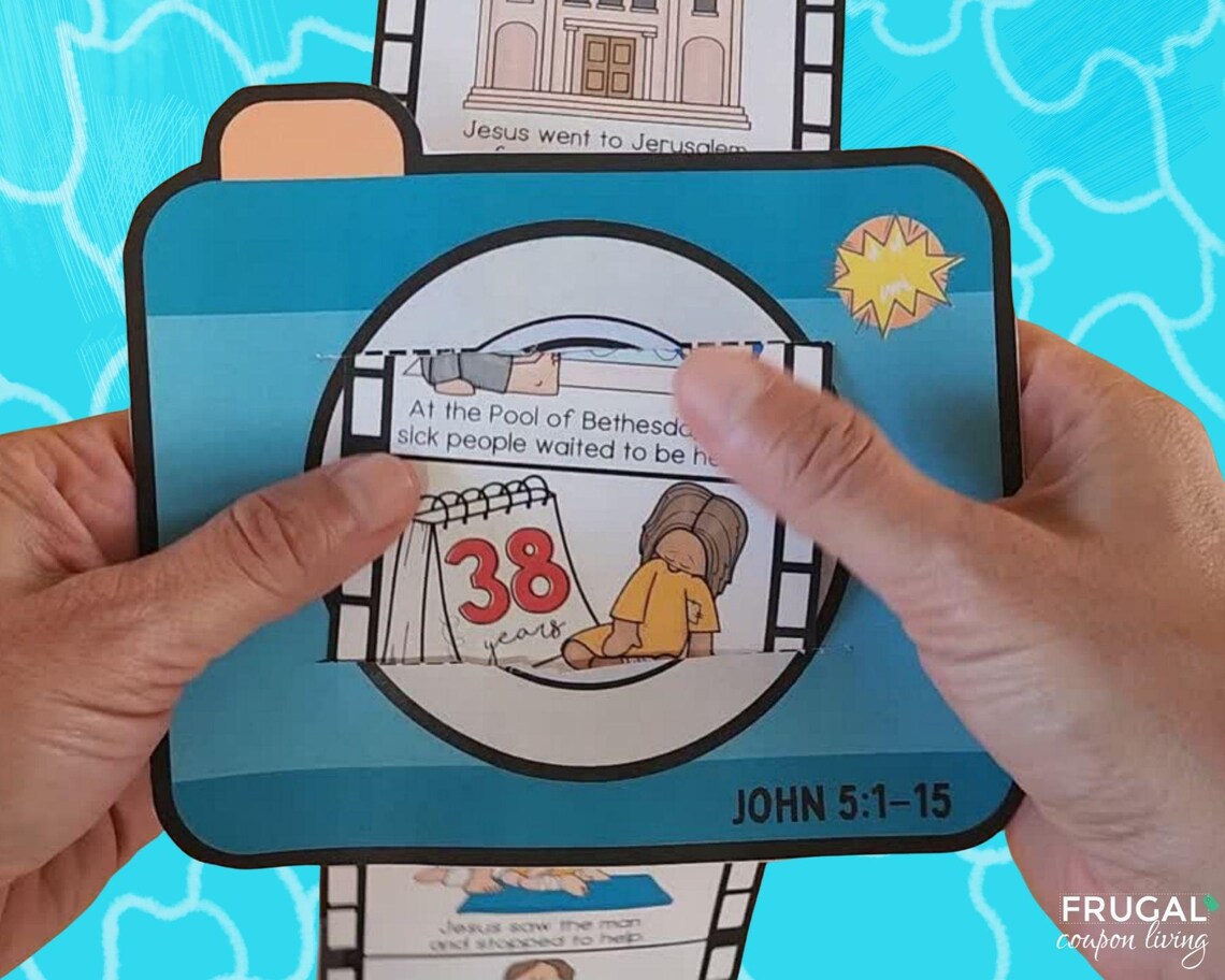 Jesus Heals at the Pool of Bethesda Bible Story Camera Craft, John 5:1 ...